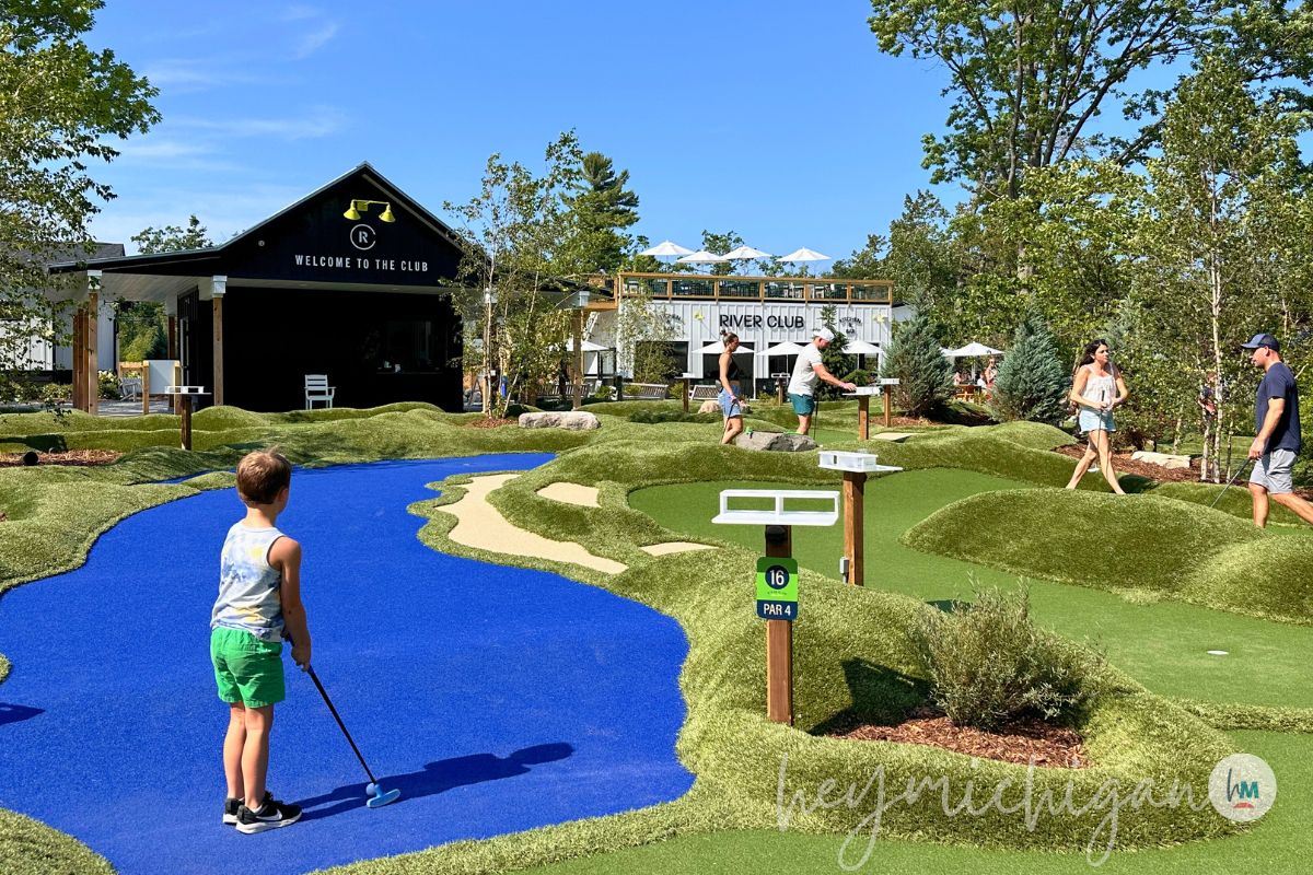 Michigan's New Summer Hotspot, River Club Glen Arbor, Lets You Mini Golf with a Drink in Hand ...