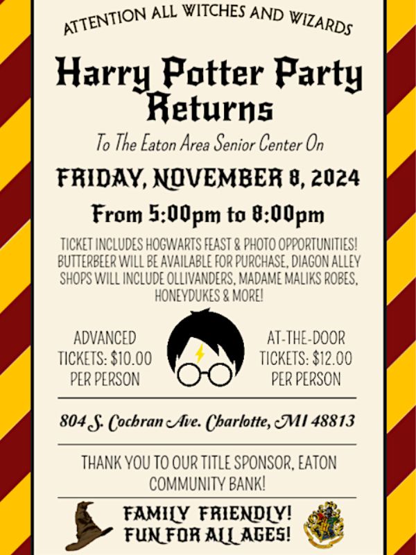 Harry Potter Party at the Eaton Area Senior Center in Charlotte - Hey ...