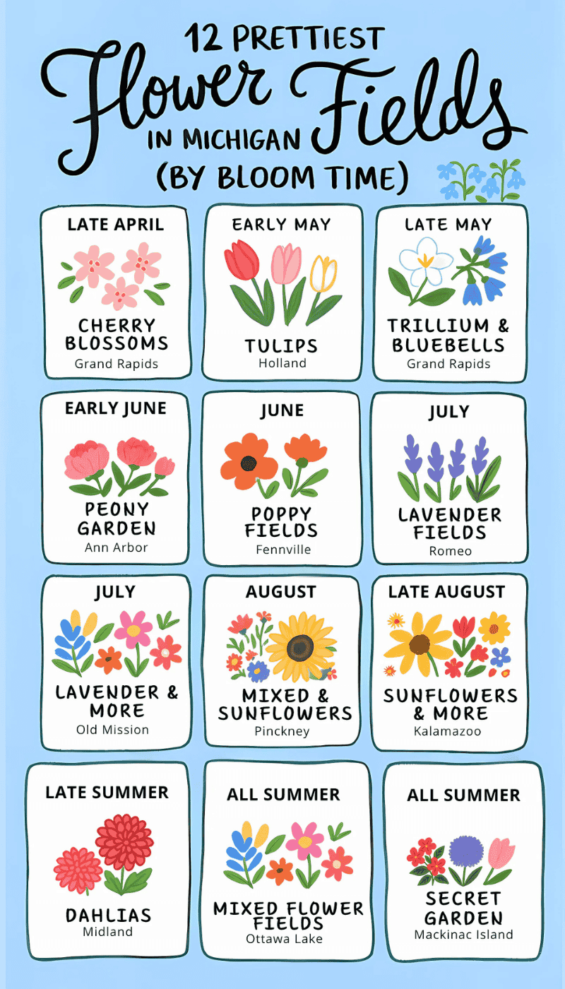 12 Prettiest Flower Fields in Michigan