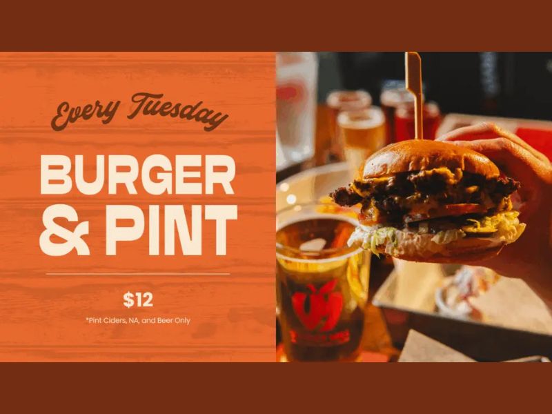 Burger and Pint Night // Tuesdays // Grand Rapids - Hey Michigan